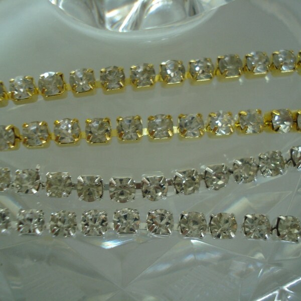 Rhinestone Cup Chain - Etsy