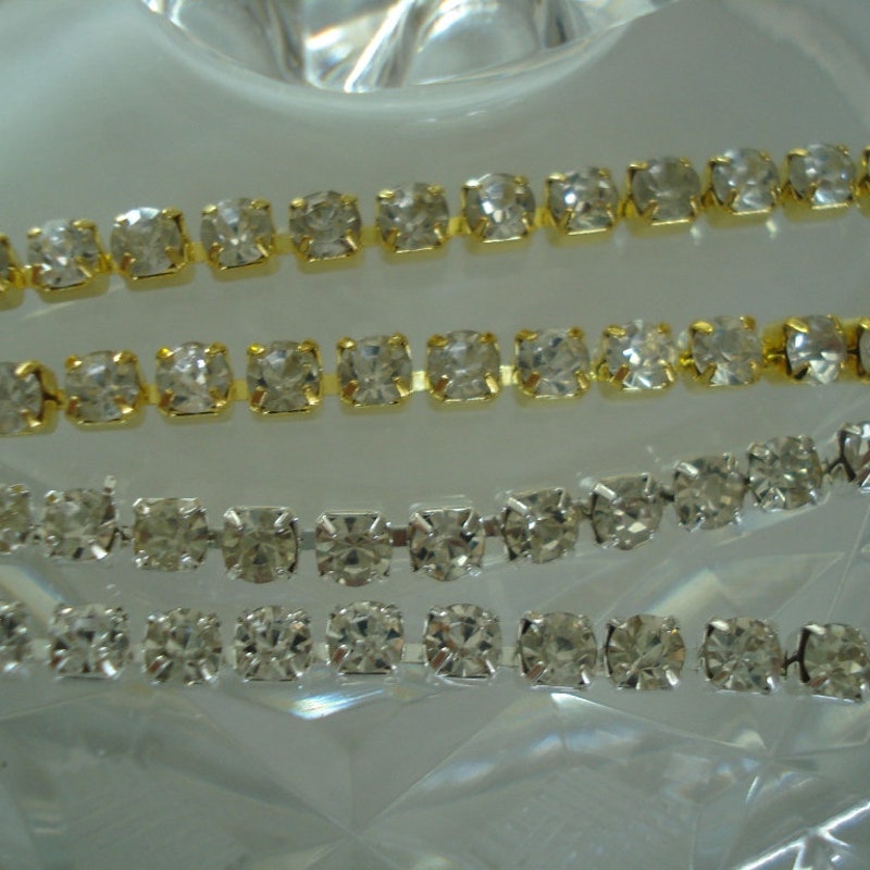 Rhinestone Cup Chain - Etsy
