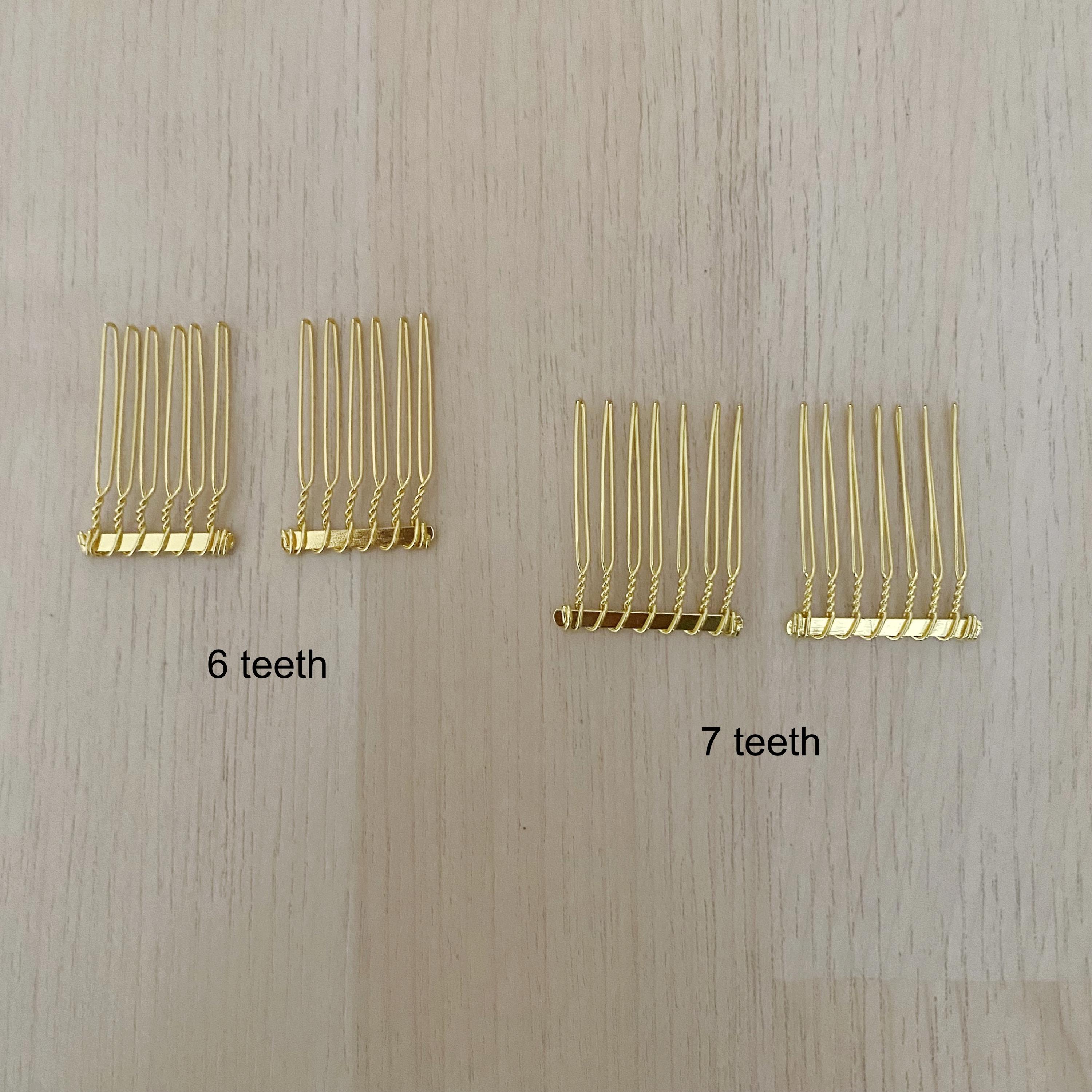 18 Karat Gold Plated Combs With 6 Teeth - Sold in Pairs - Will Ship in ...