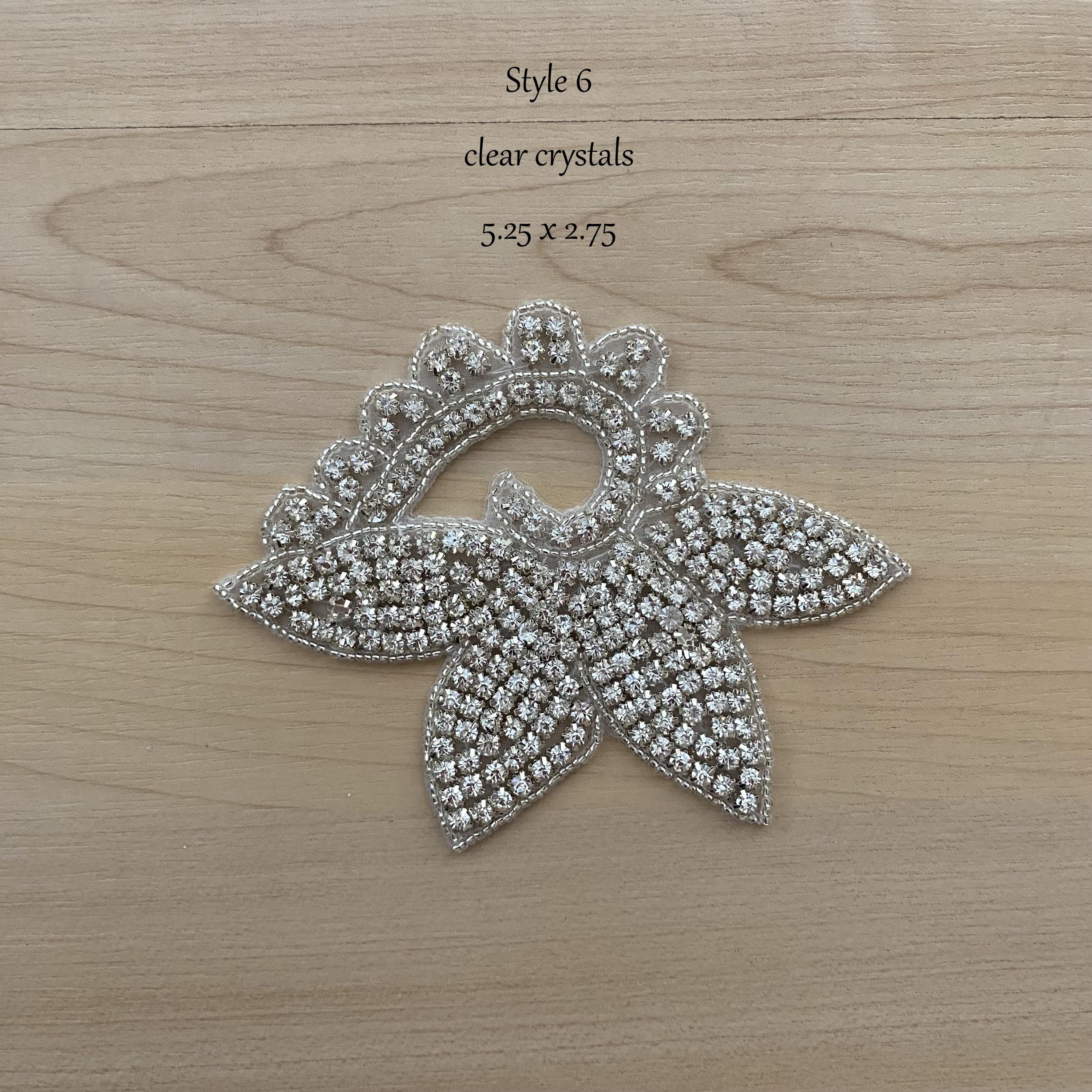 Crystal Rhinestone Decorative Applique Motif Wedding Dress ...