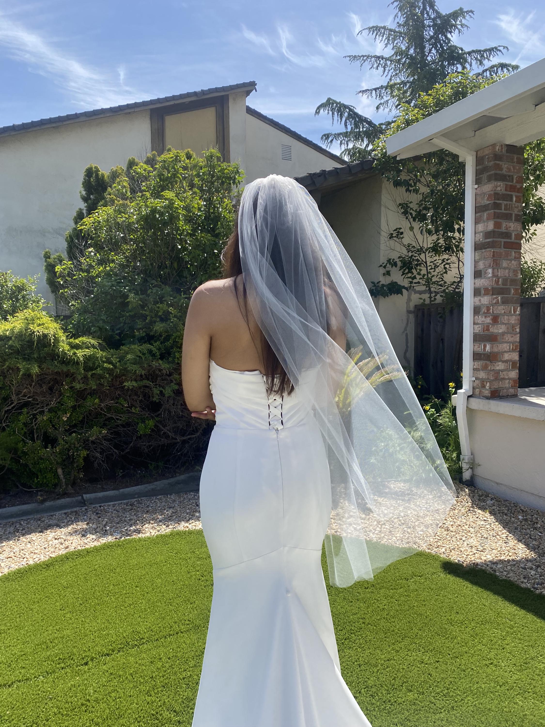 Sheer Bridal Veil Clean Cut Edge OR Pencil Edge Cathedral Chapel ...