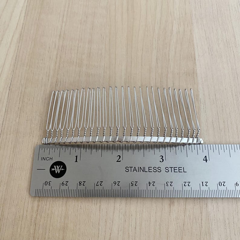 Silver Tone Wire Hair Comb - 26 Teeth, Bridal Accessory - Etsy