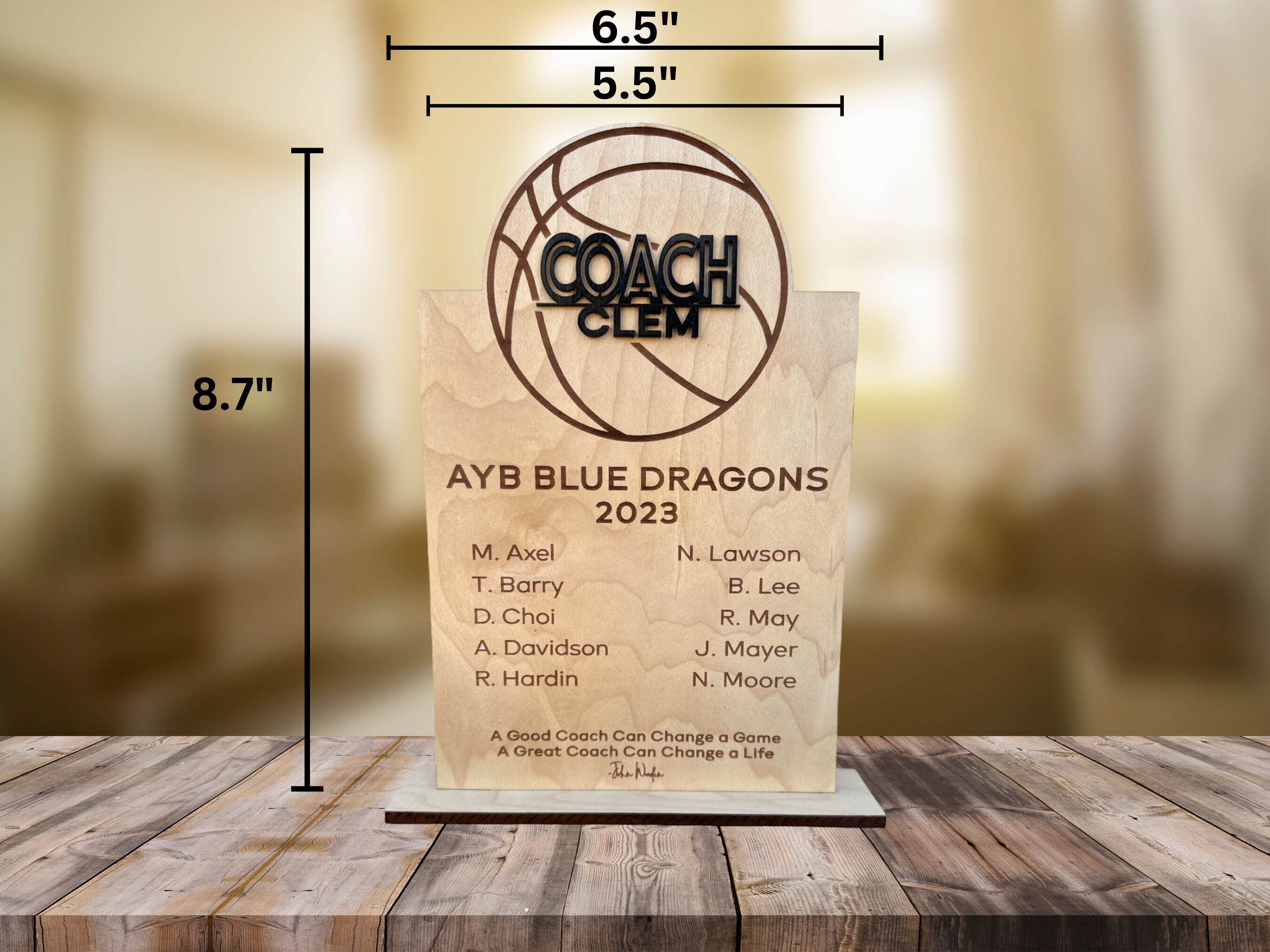 Basketball Coach Gift, Coach Award Plaque, End of Season Gift From Team ...