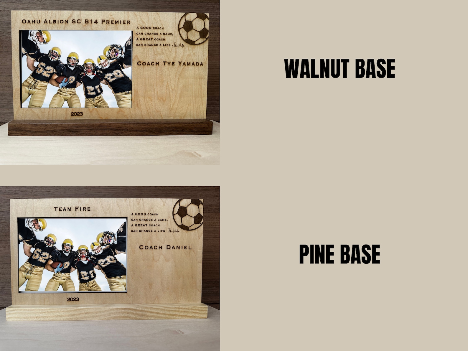 Personalized Football Coach Picture Frame: Gift for Player, Coach, Team ...