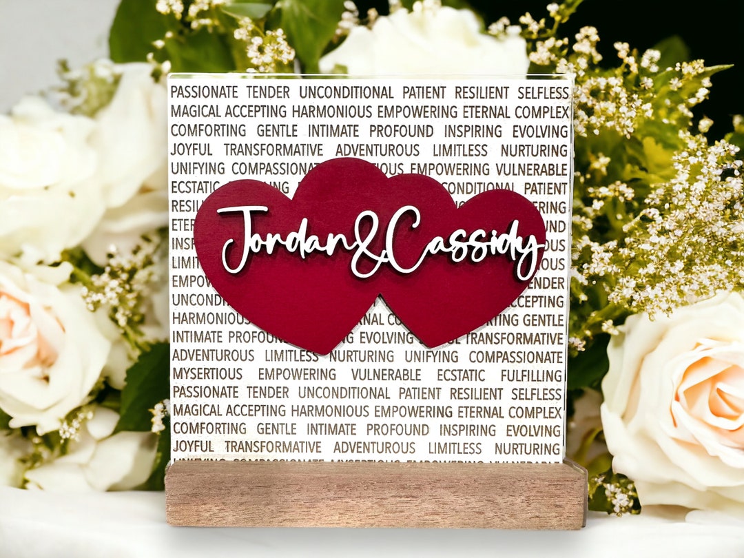 Personalized Valentine Sign, Couples Custom Wood Sign, Anniversary Gift ...