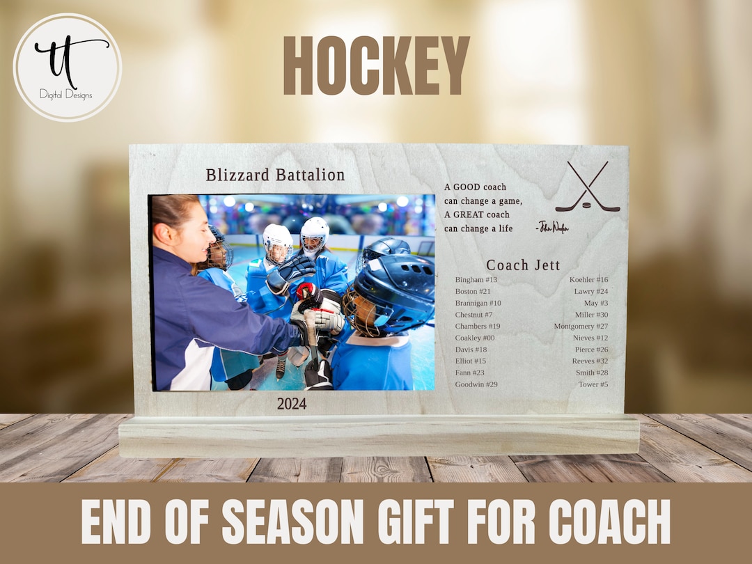 Hockey Coach Gift, Hockey Coach Frame, Gift for Coaches, Gift From Team ...