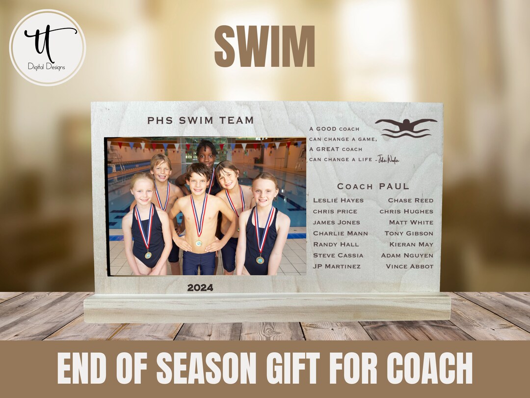 Swim Coach Gift, Swim Coach Frame, Gift for Coaches, Gift From Team ...