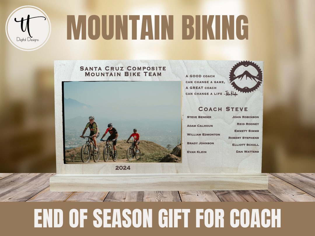Mountain Bike Coach Gift, MTB Coach Frame, Gift for Coaches, Gift From ...
