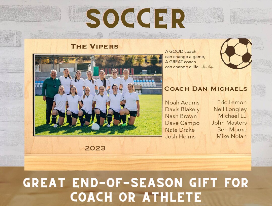 Soccer Coach Gift, Soccer Coach Frame, Gift for Coaches, Gift From Team ...