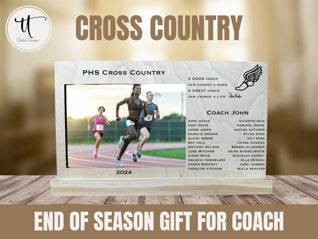Personalized Cross Country Coach Plaque: Team Photo Gift - Etsy