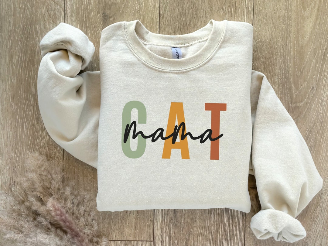 Cat Mom Sweater, Cat Mama Sweatshirt, Creative Mom Gifts, Cat Mom Long ...