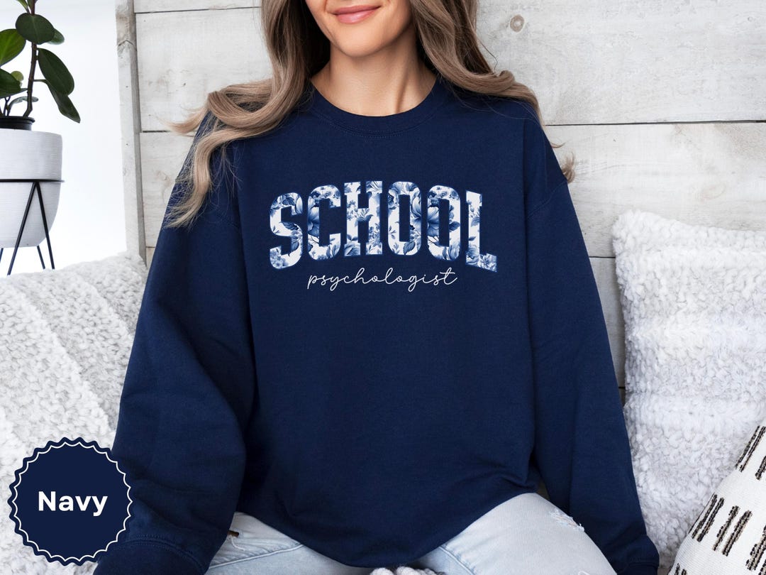 School Psychologist Floral Sweatshirt Future Psychology Gifts Cute ...