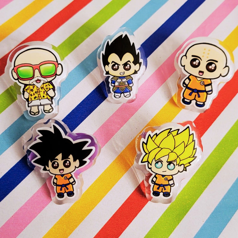 Acrylic Chibi Pin Various Dragon Ball Z Characters Goku - Etsy
