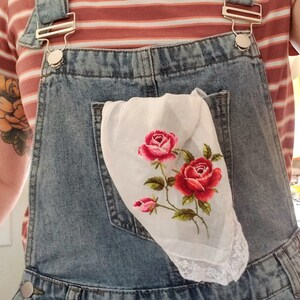 Set of 3 Vintage White Sheer White Handkerchiefs, 2 With Embroidered ...