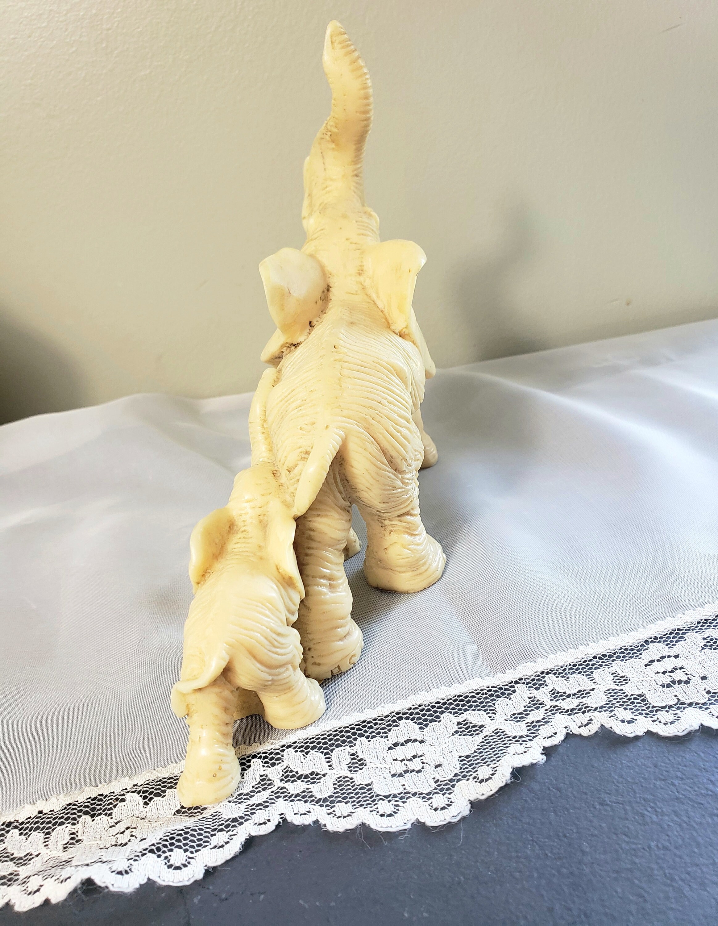 1970s Vintage A. Santini Resin Mother and Baby Elephant - Etsy