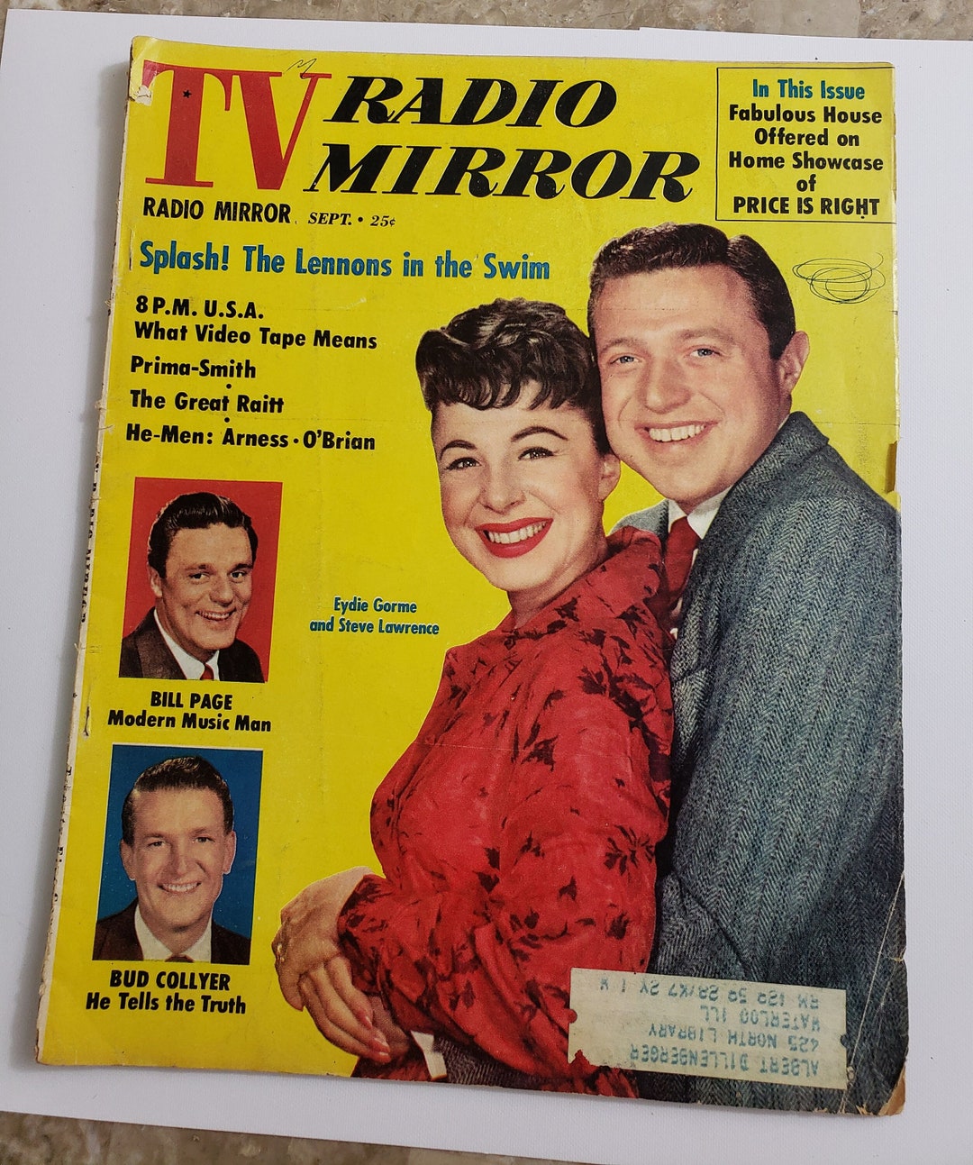 Vintage 1958 TV Radio Mirror Magazine Featuring Eydie Gorme and Steve Lawrence - Etsy