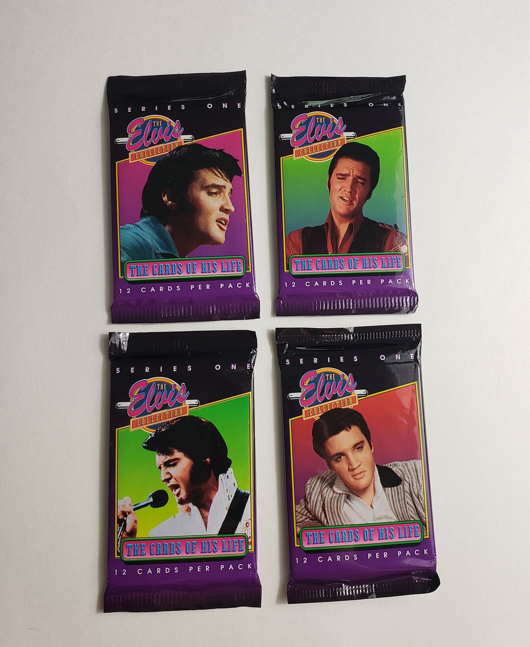 Lot of 4 Vintage 1990s Elvis Collection Cards, the Cards of His Life ...