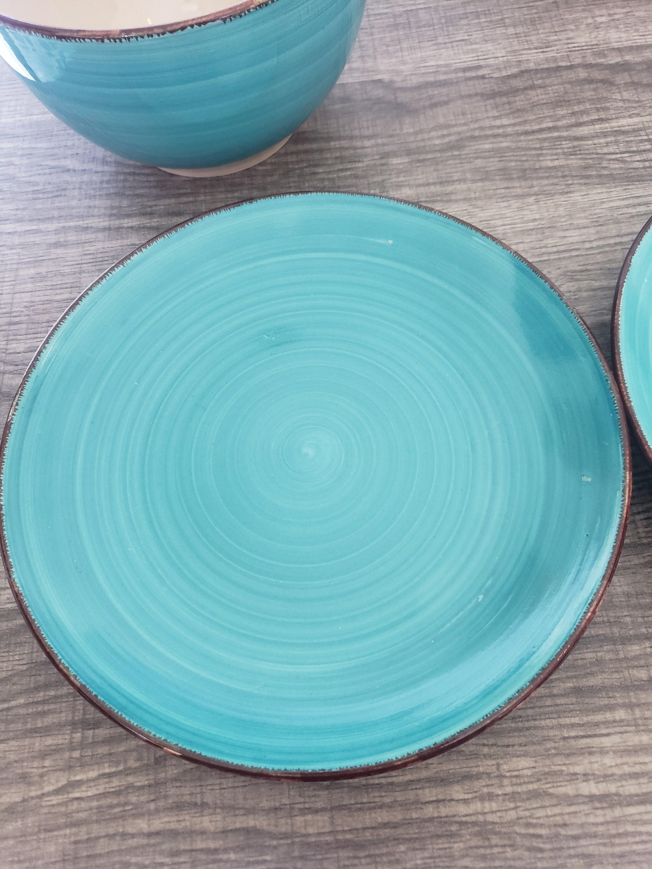 Turquoise Royal Norfolk Bowl and Plate Set With 2 Bowls and 2 - Etsy