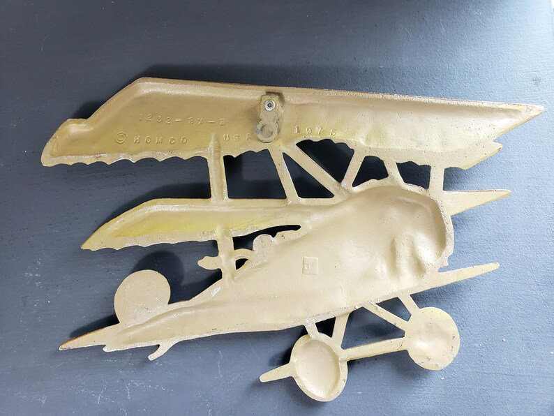 Set of Two 1975 Vintage Homeco Cast Metal Biplanes Wall Decor, 1232 Bx ...