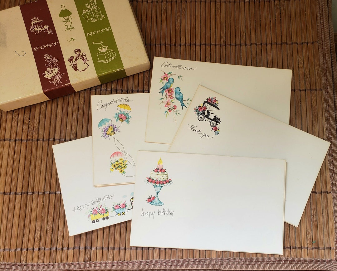 Set of 21 Small Blank Vintage Post a Notes Postcards, Vintage Cards - Etsy