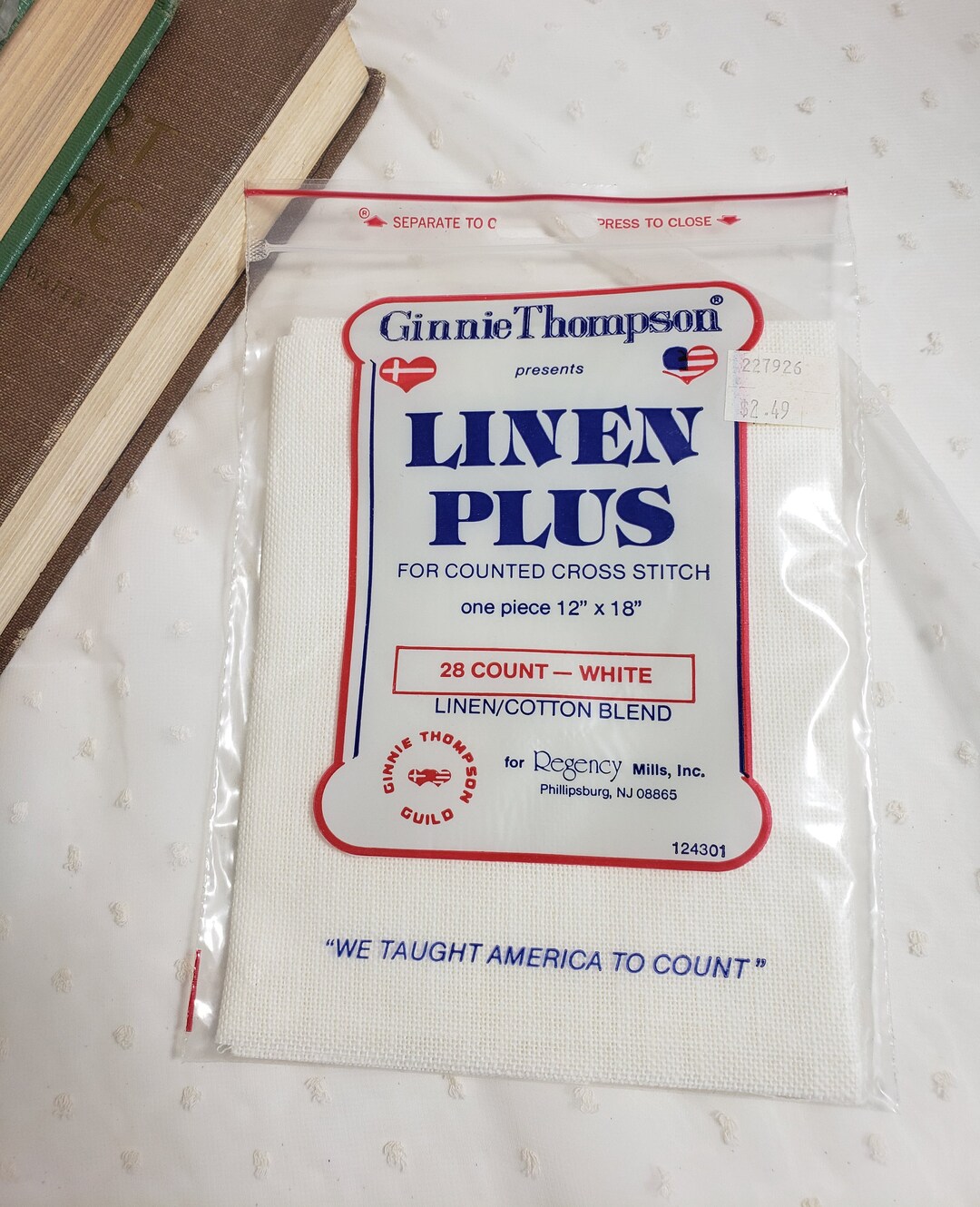 Ginnie Thompson Linen Plus 28 Count White Cross Stitch Fabric 12" X 18 ...