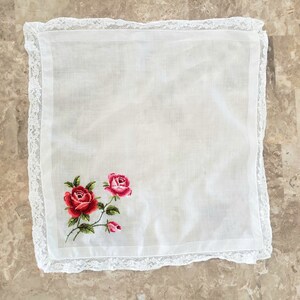 Set of 3 Vintage White Sheer White Handkerchiefs, 2 With Embroidered ...
