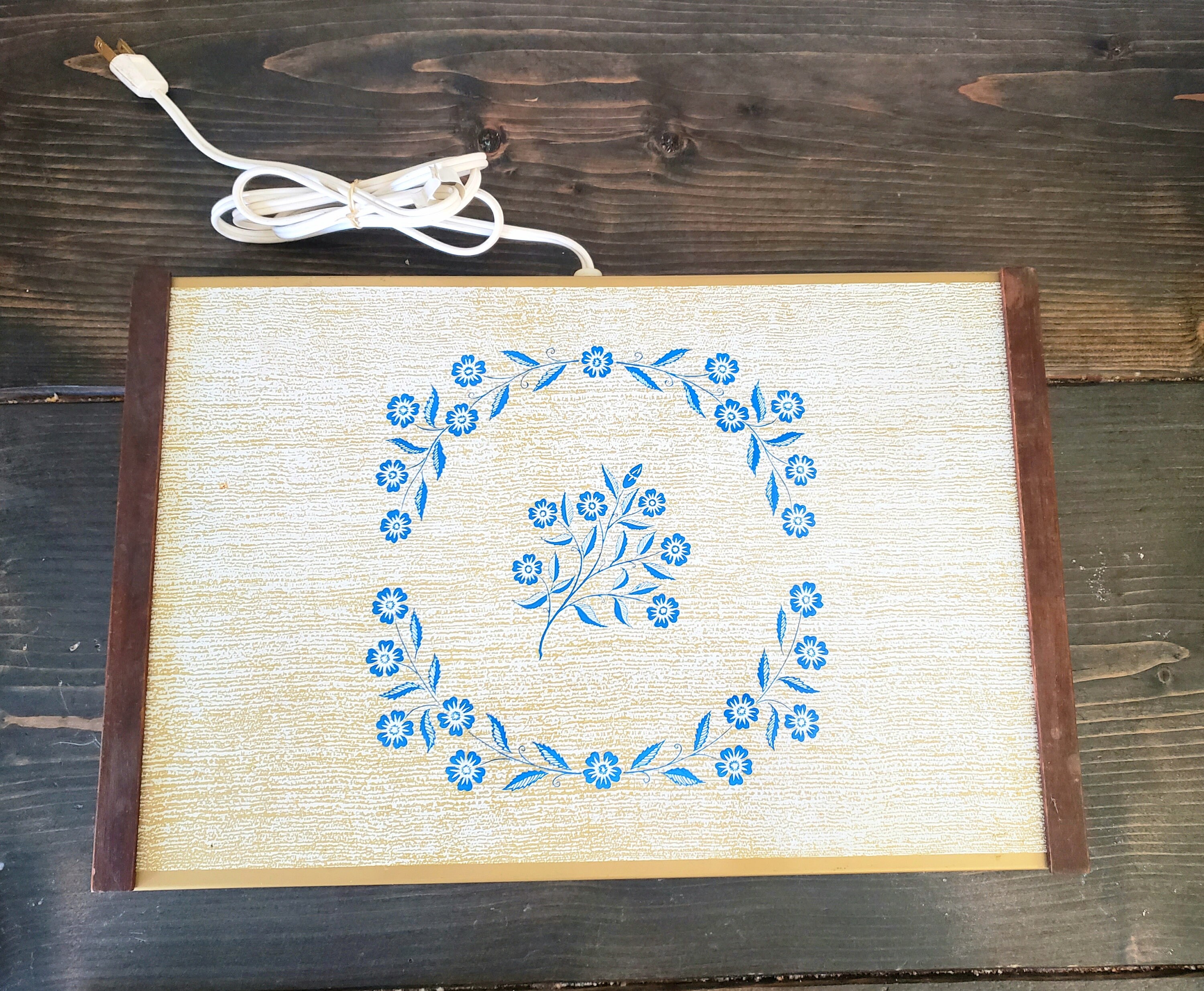 1950s Warm-o-plate, Hot Plate, Heated Trivet, Blue Cornflower Pattern ...