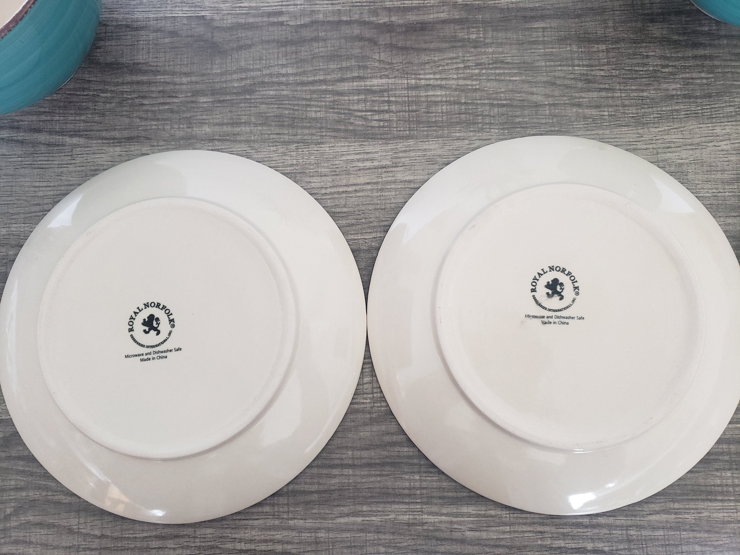 Turquoise Royal Norfolk Bowl and Plate Set With 2 Bowls and 2 - Etsy