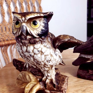 Set of 2 Vintage Homco #1114 Porcelain Owl Figurines - Etsy