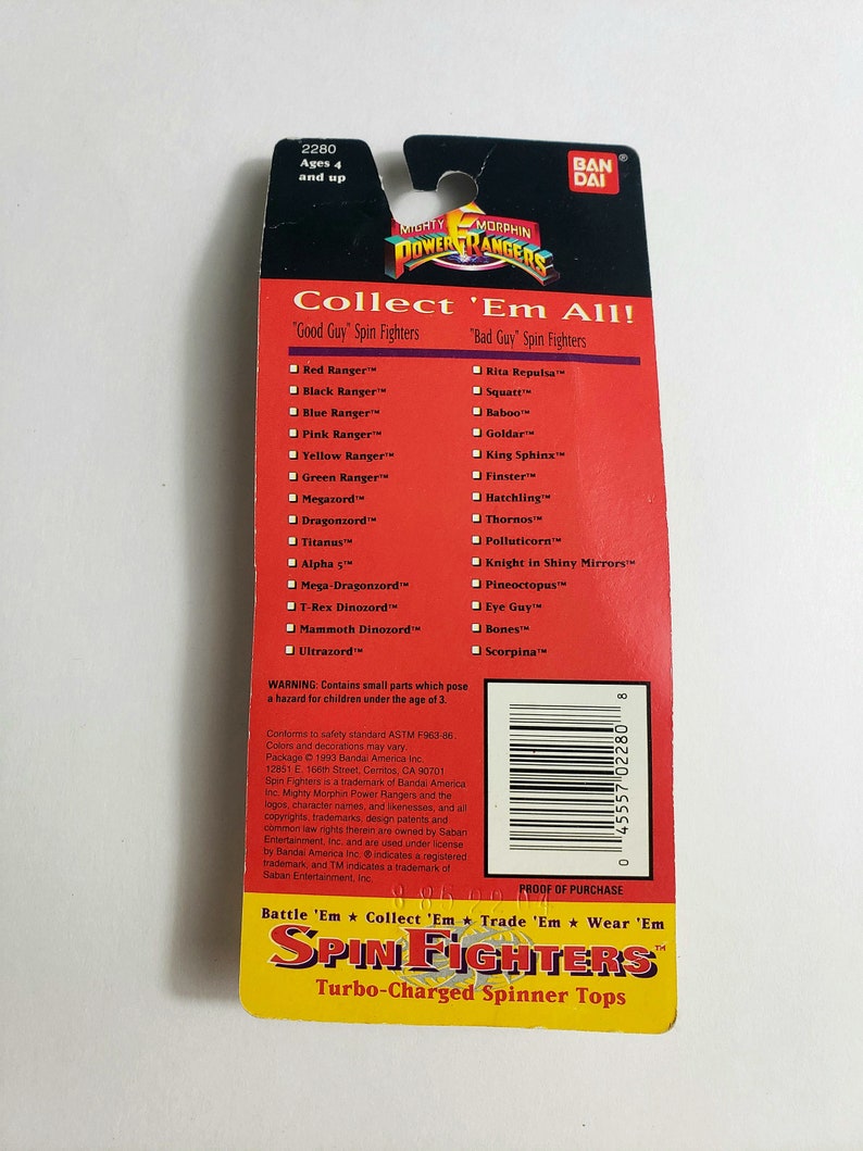 1993 Vintage Power Ranger Spin Fighters Megadragonzord and - Etsy