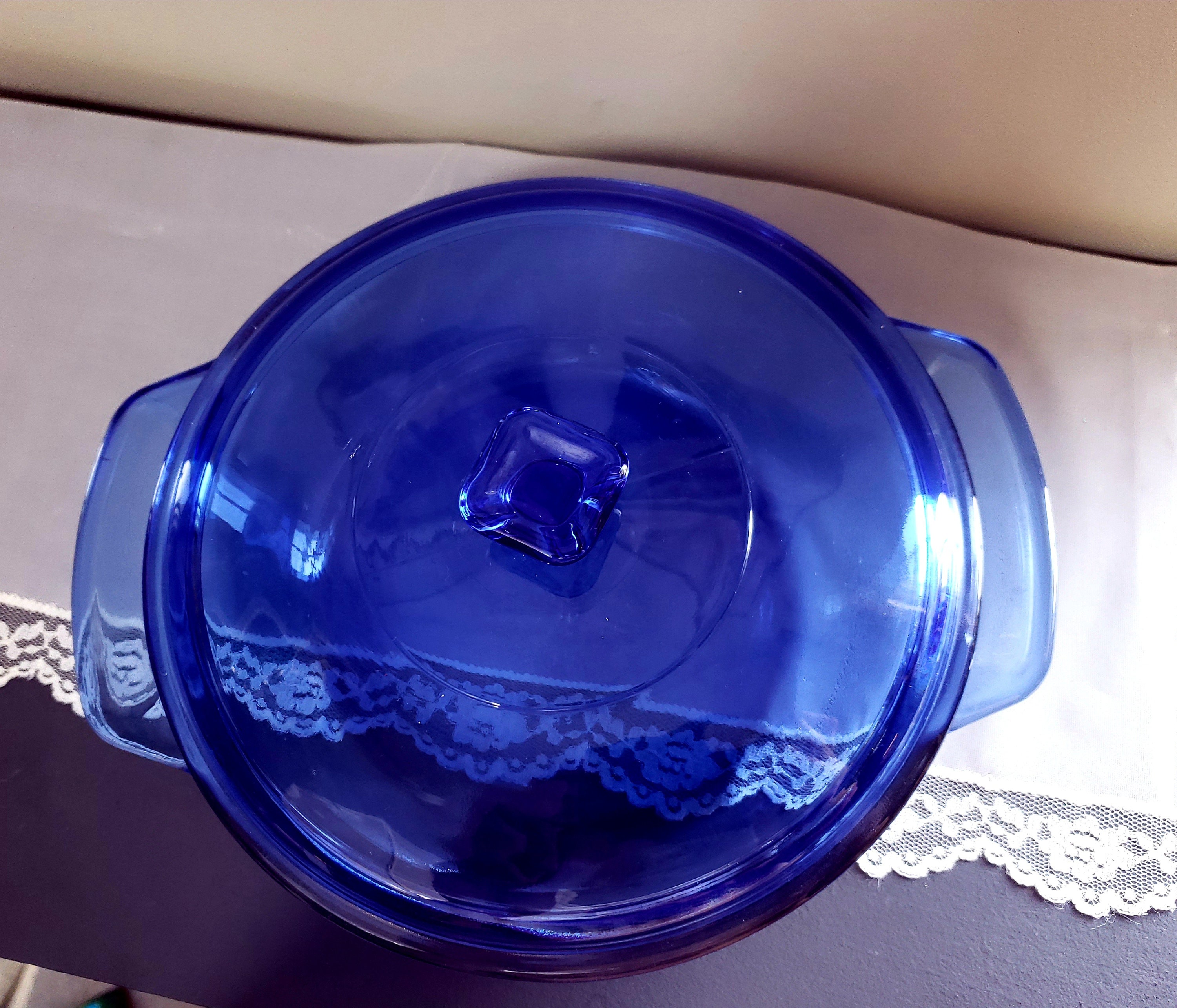 1960s Vintage Anchor Hocking Cobalt Blue Covered Casserole - Etsy