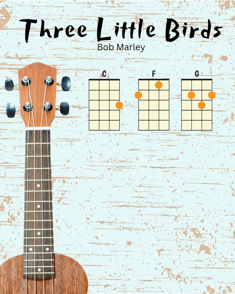 First Songs I Learned to Play on My Ukulele Three Little Birds by Bob ...