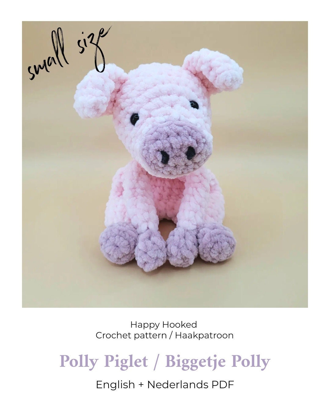 Polly Piglet Crochet Pattern / Biggetje Polly Haakpatroon - Etsy Australia