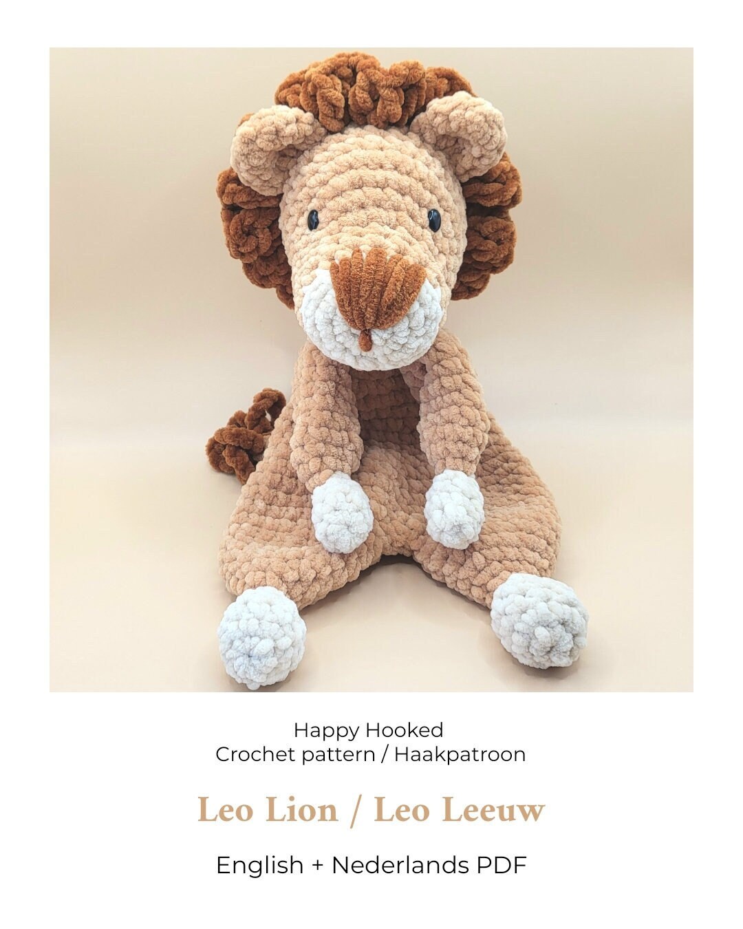 Leo Lion Crochet Pattern / Leo Leeuw Haakpatroon - Etsy