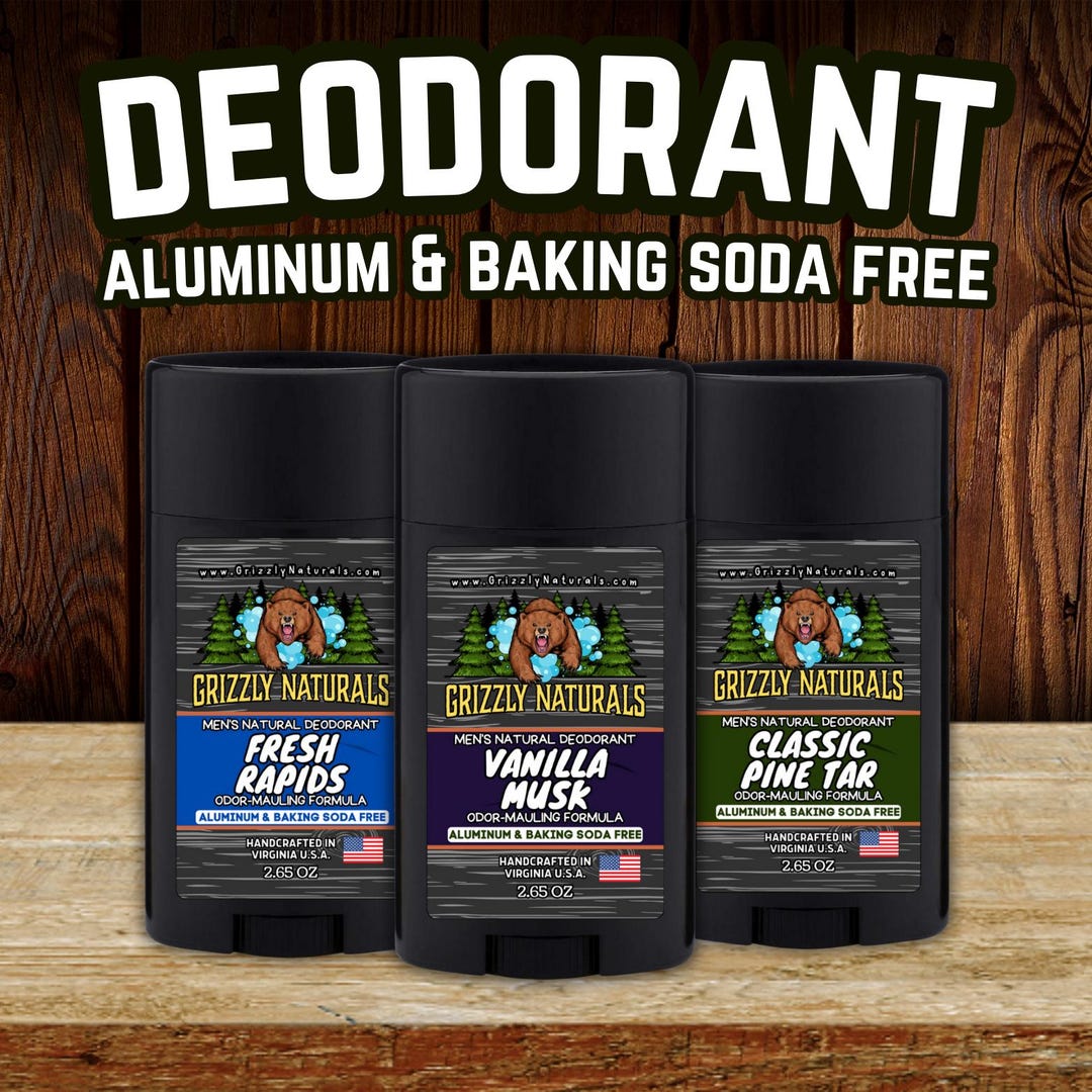 All Natural Deodorant, Aluminum Free, Baking Soda Free, Masculine ...