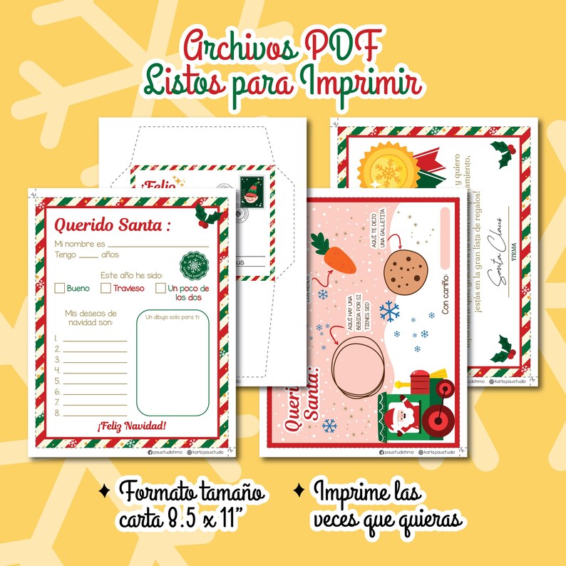 Kit Imprimible · Carta para Santa · PDF Imprimible - Etsy México