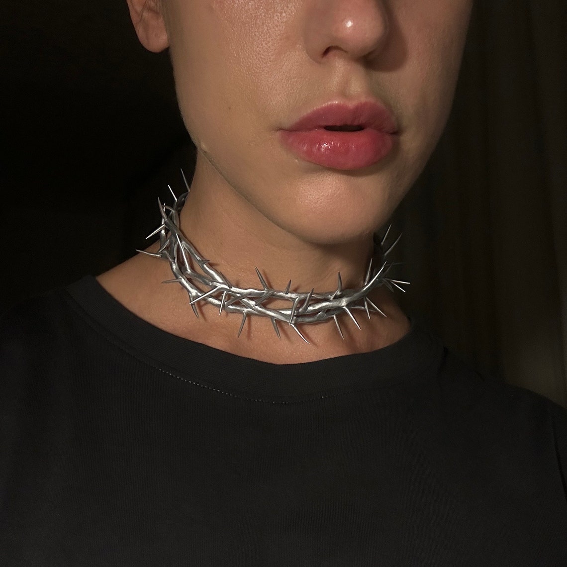 Handmade Silver Crown of Thorns Necklace - Etsy