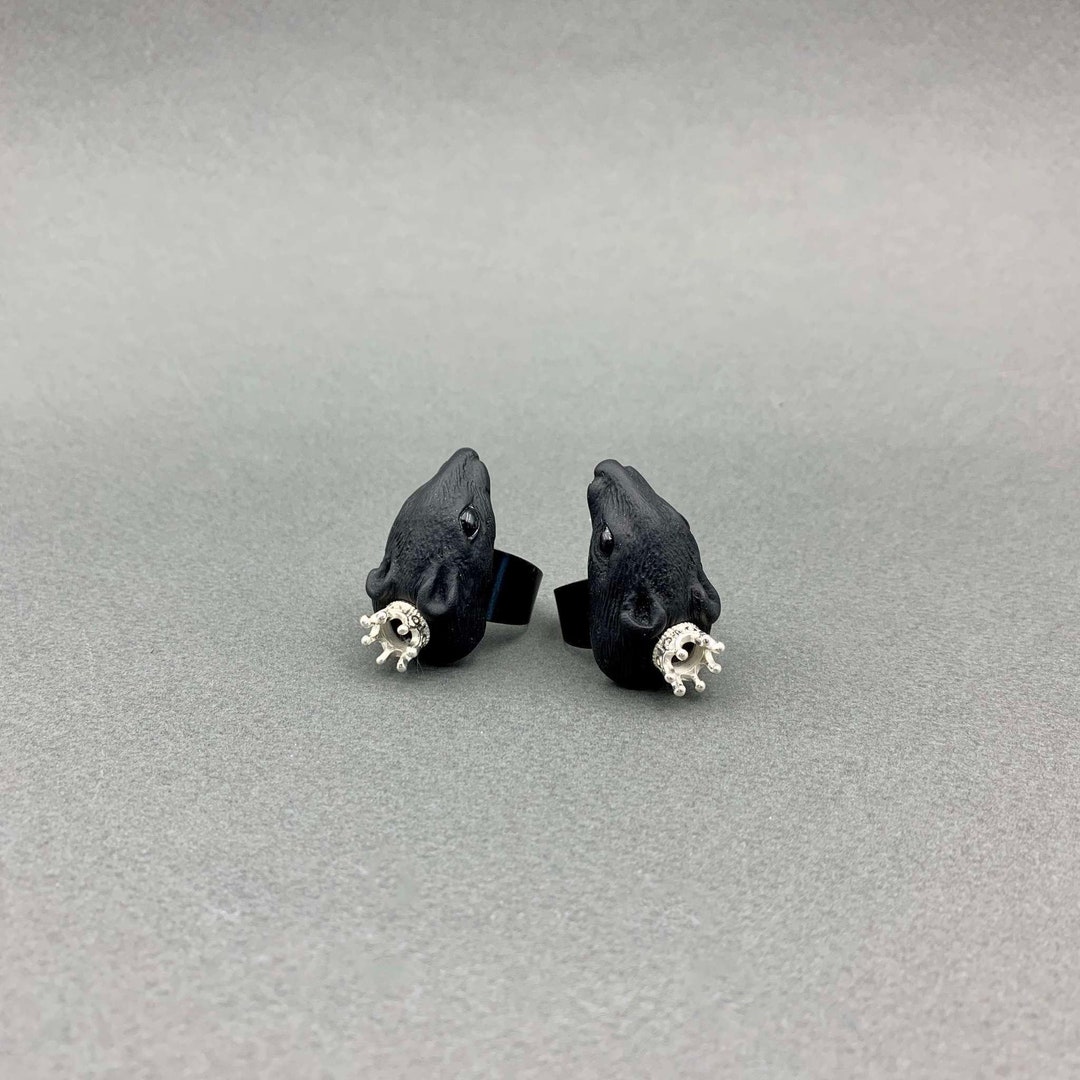 Black Rat Ring | Rat Ring | Black Ring - Etsy