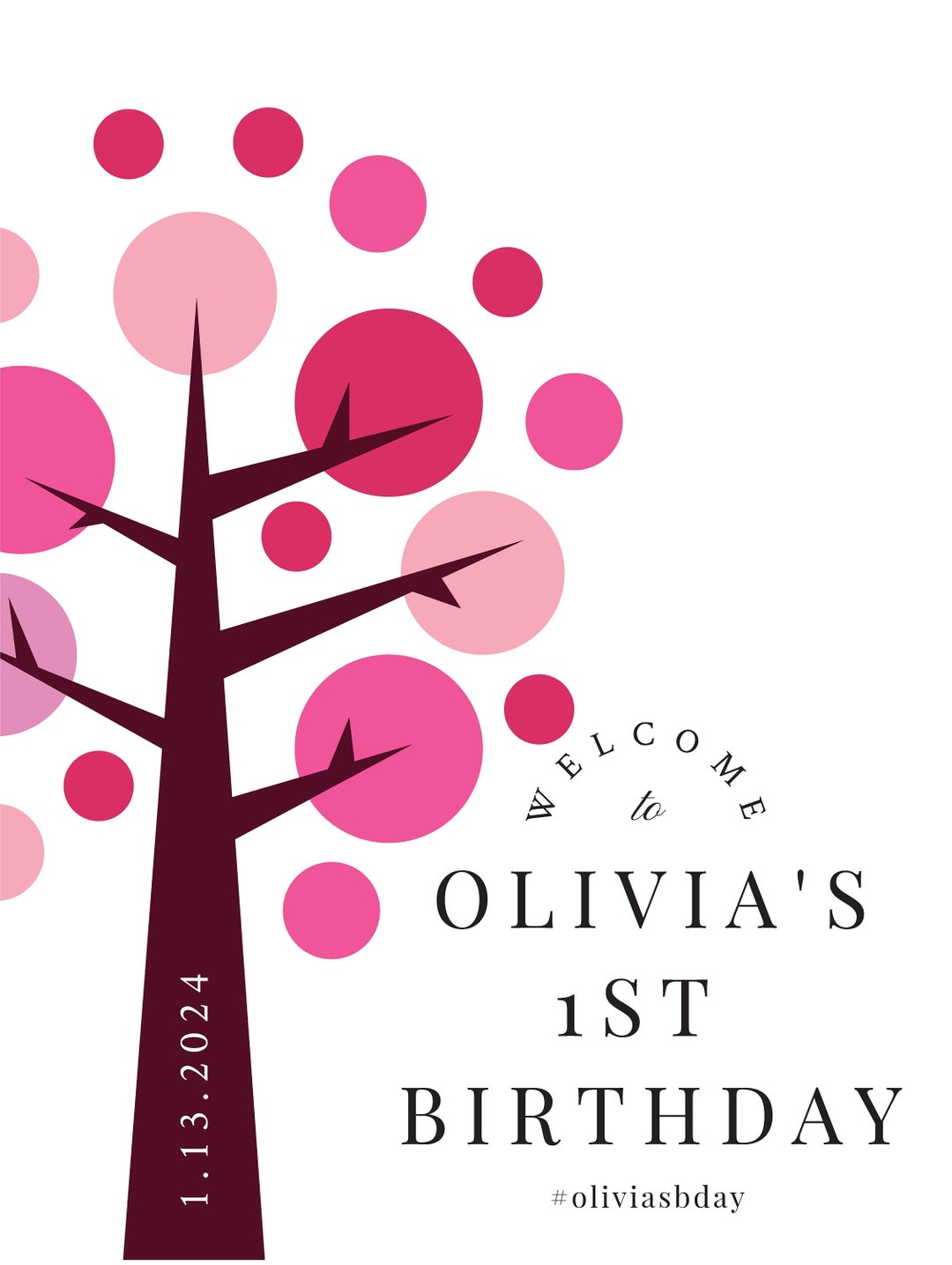 Pink Birthday Sign - Etsy