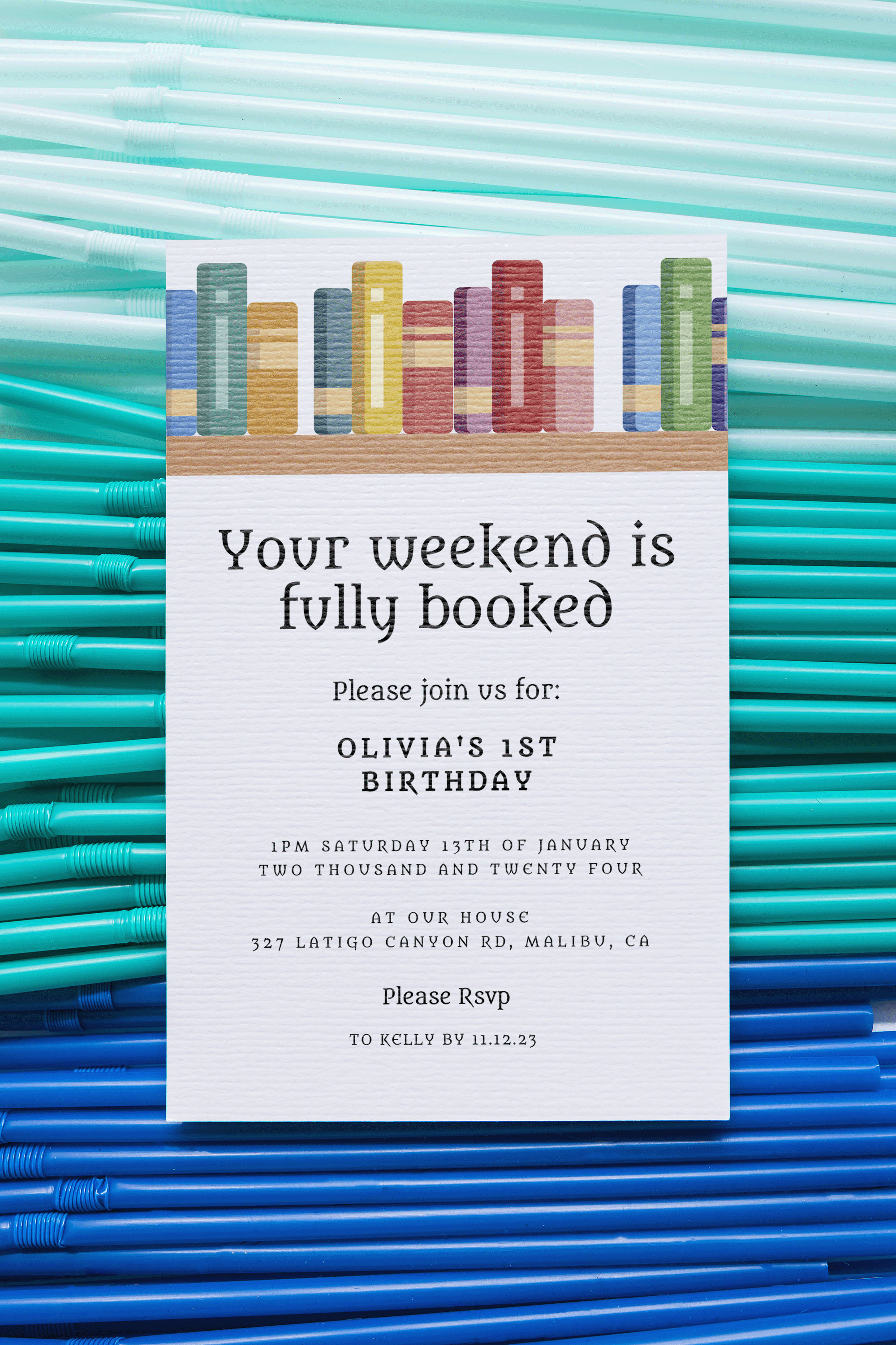 Library Book Birthday Invitation - Etsy