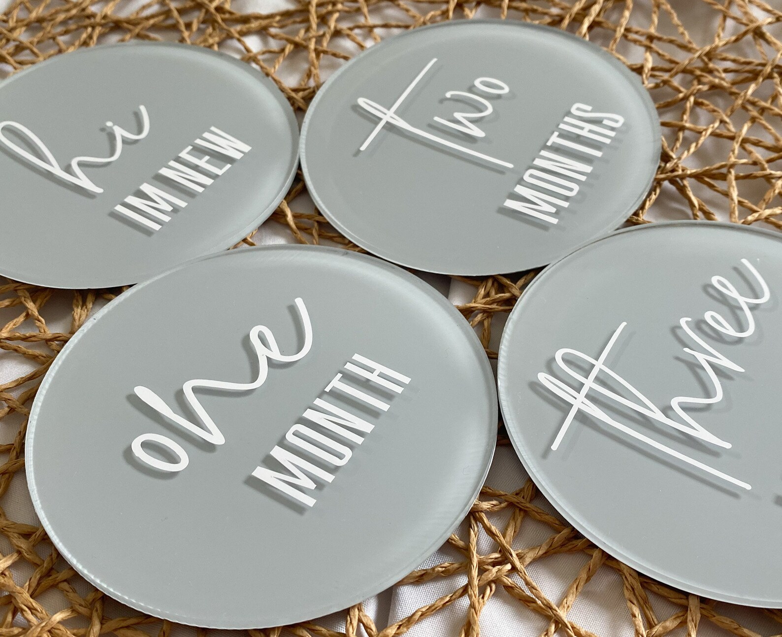 Acrylic Baby Milestone Discs Monthly Photo Props for - Etsy