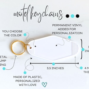 Personalized Motel Keychain, Retro Hotel Keychain for Women, Custom ...