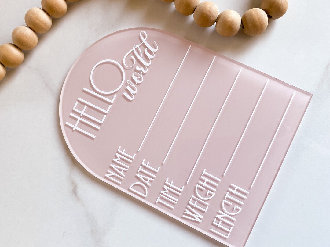 Birth Announcement Sign, Personalized Birth Stats Sign, Custom Baby ...