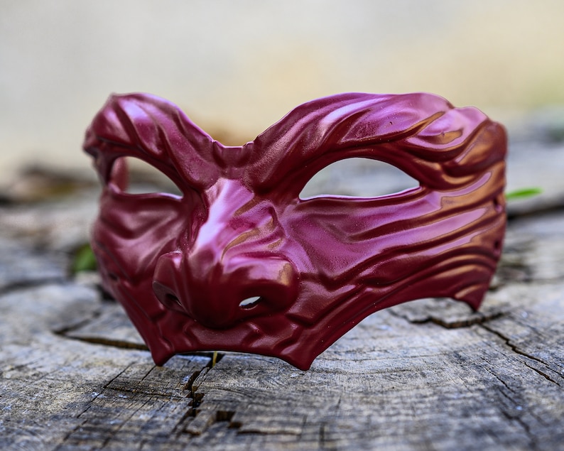 Red Hood Mask, Ghost of Tsushima Samurai Mask, Oni Mask, Japanese Armor ...