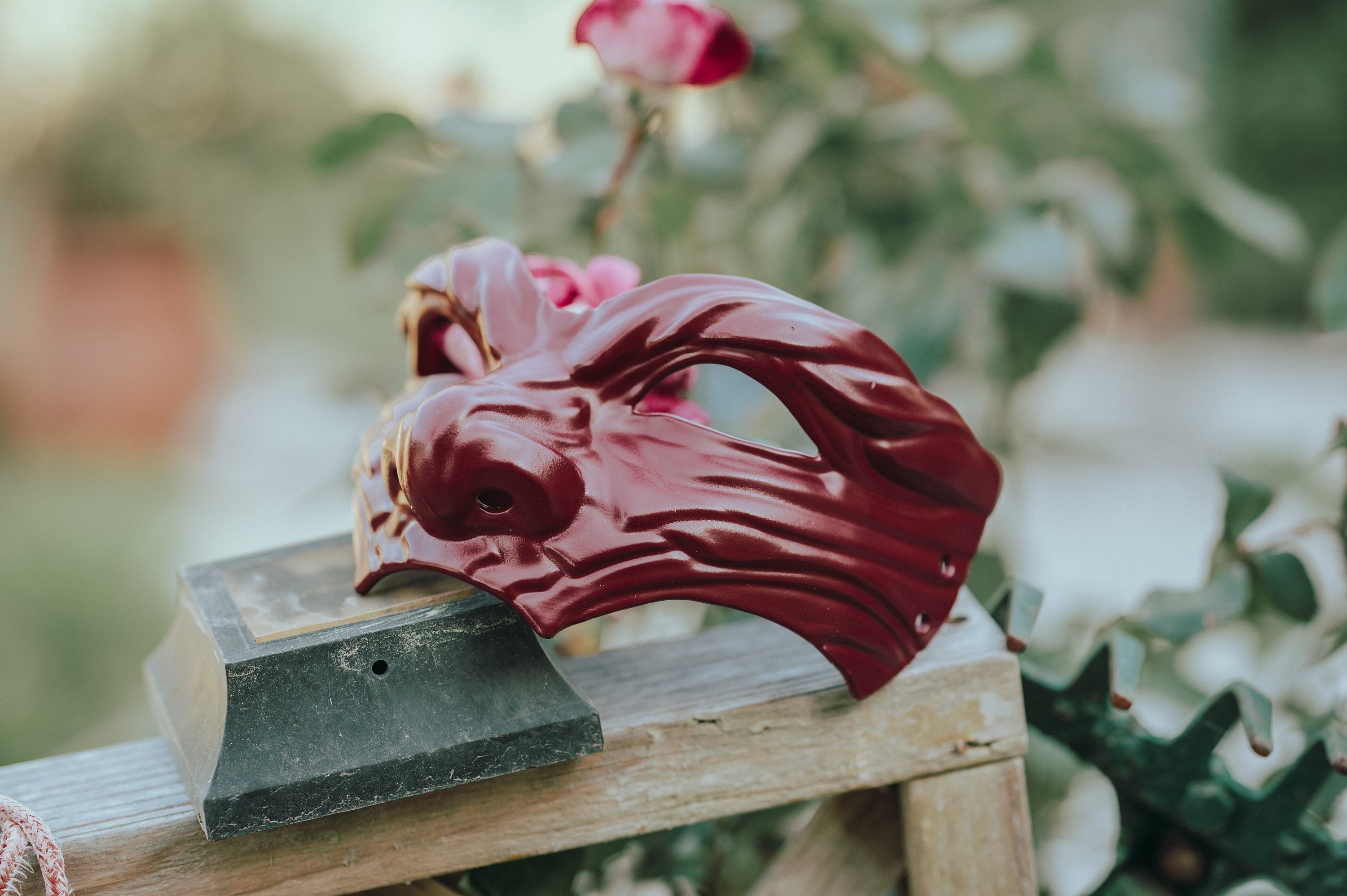 Red Hood Mask, Ghost of Tsushima Samurai Mask, Oni Mask, Japanese Armor ...