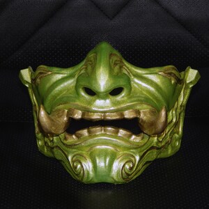 Zombie Mask Oni Mask Half Face Mask Japanese Samurai Mask Hannya Menpo ...