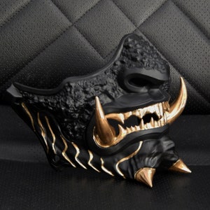 Dark Knight Oni Mask : Samurai Warrior, Mempo, Hannya, Halloween ...