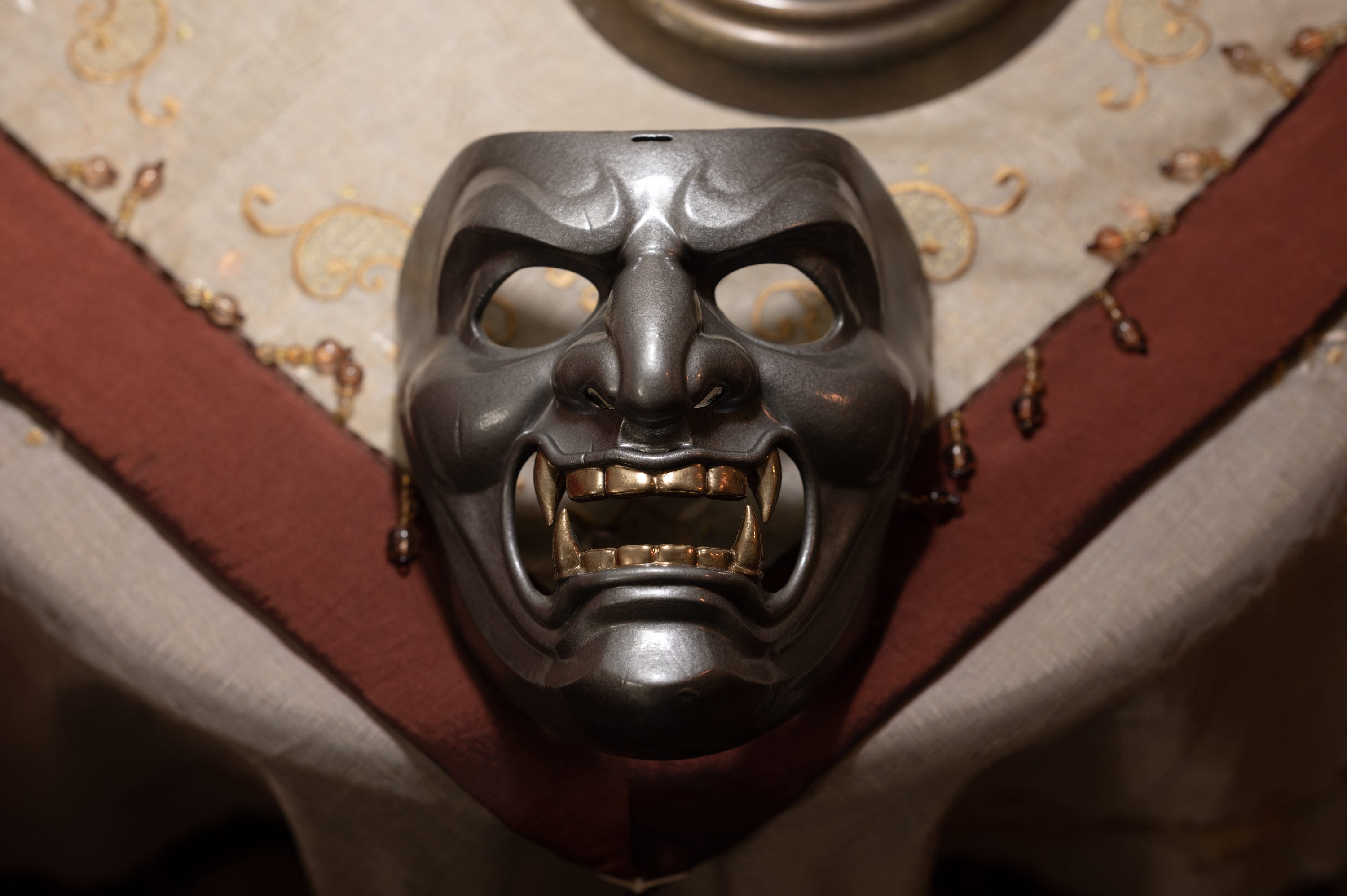 Samurai Mask Menpo Full Face Mask Japanese Armor Oni Mask Hannya Sakai ...