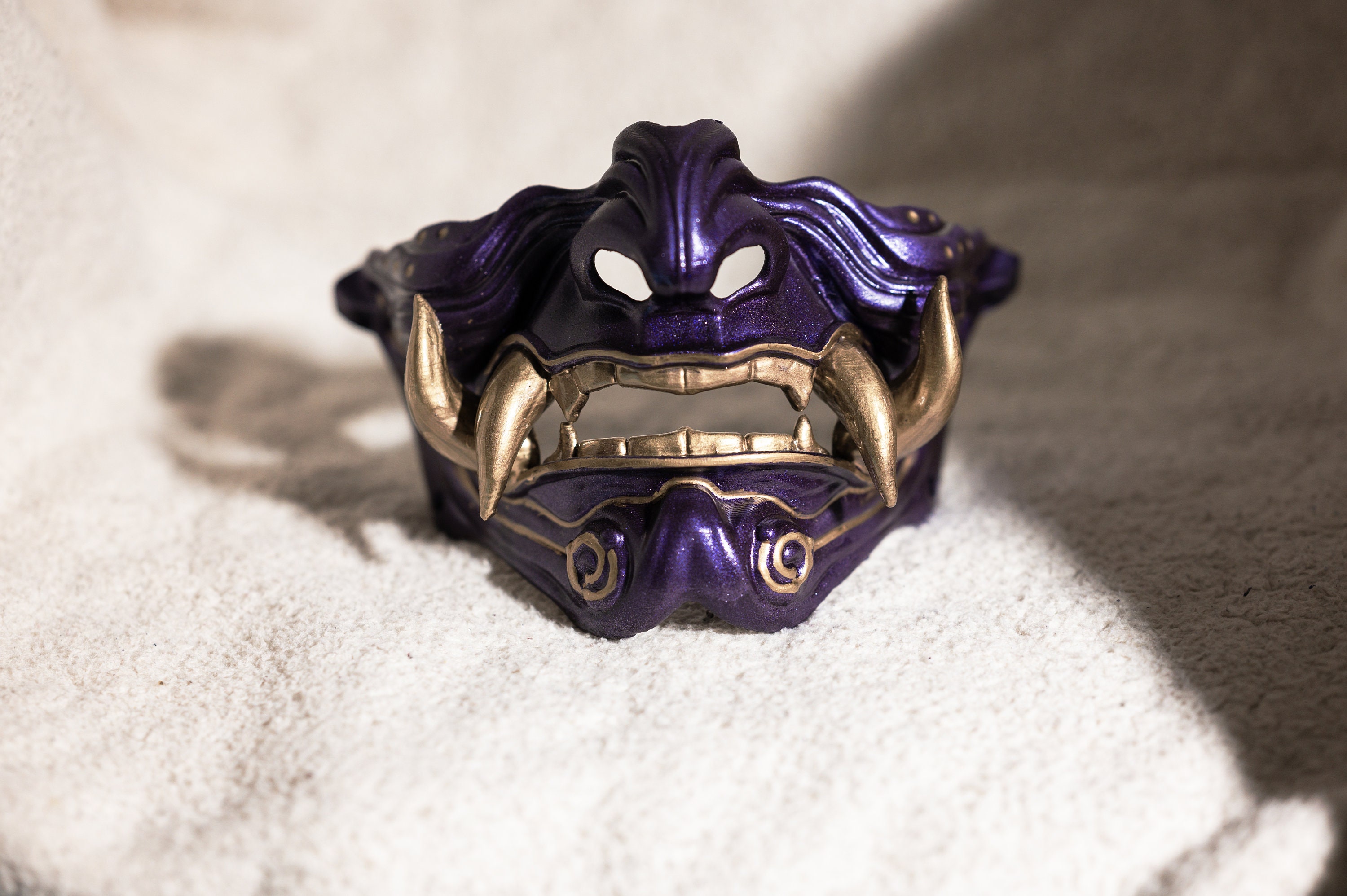 Alien DNA Oni Mask Samurai Mask Half Face Mask Japanese Armor Mempo ...