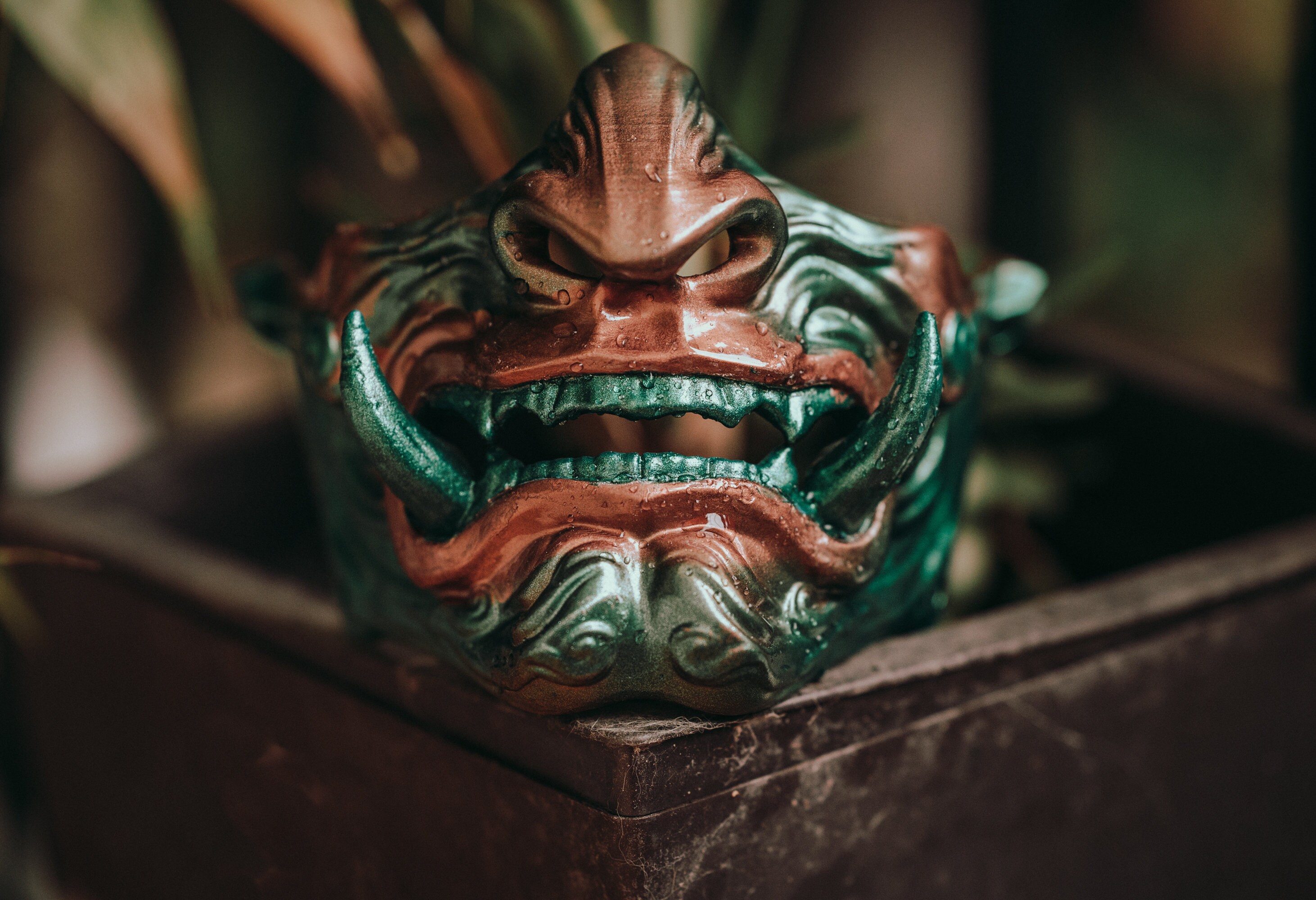 Samurai Mask Half Face Oni Mask, Ghost of Tsushima Mask Japanese Armor ...
